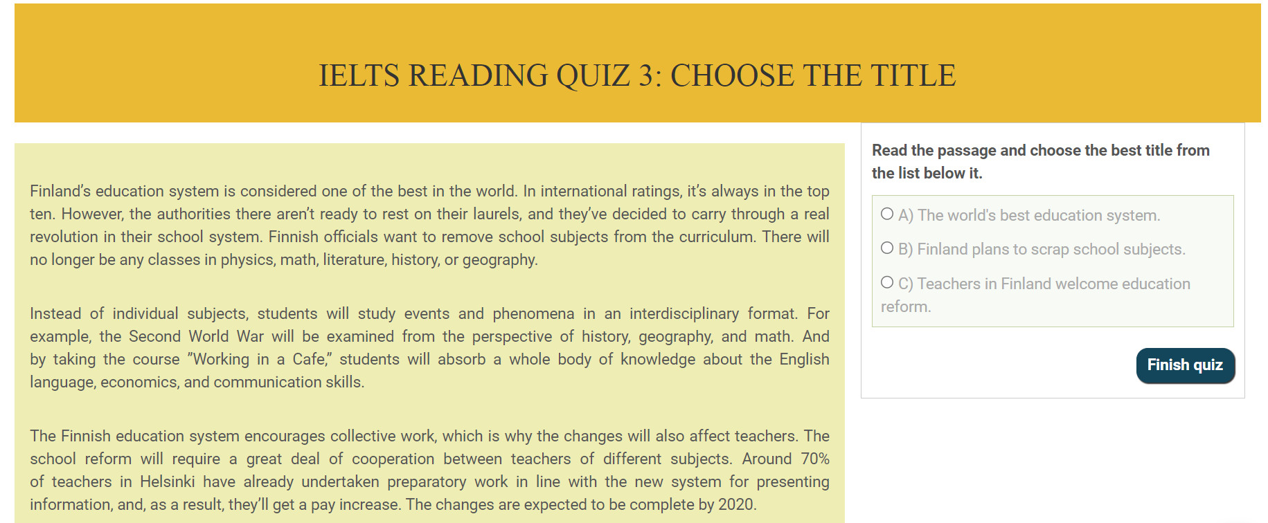 Effective Strategies for the IELTS Reading ‘Choosing a Title’ Question ...